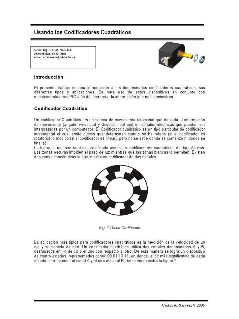 Codificadores Cuadráticos y PIC | PDF | Ingenieria Eléctrica | Física ...
