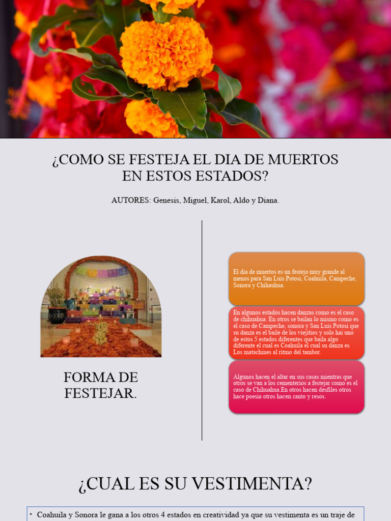 Equipo 4 Presentacion Del Dia de Muertos | PDF | Comida y bebida ...