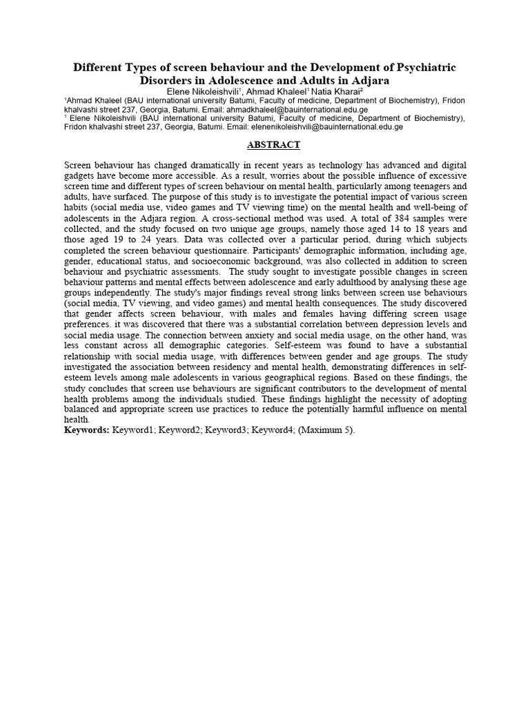 Abstract | PDF | Adolescence | Social Media