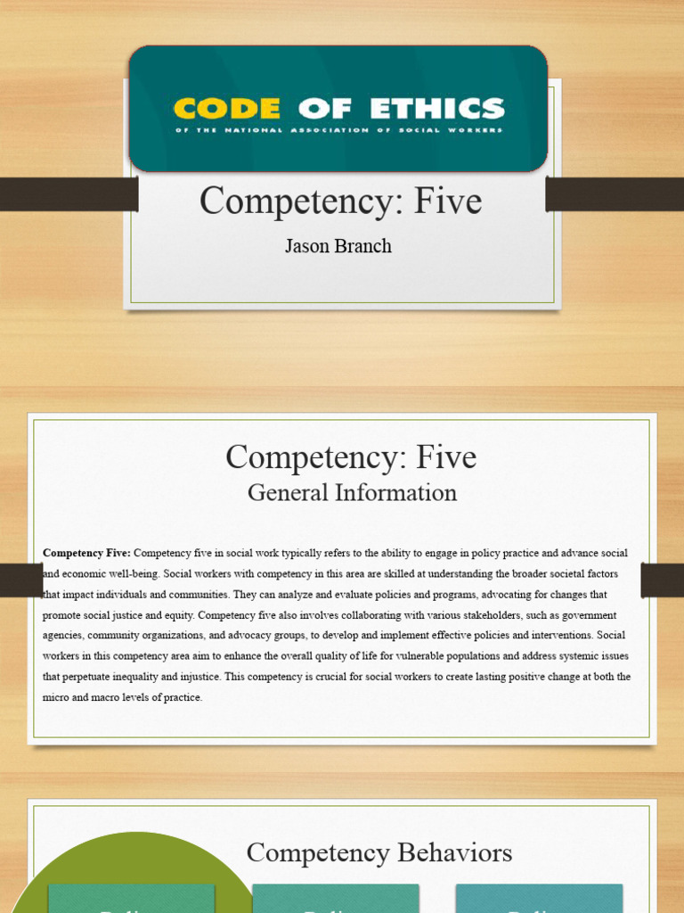 Competency 5 Powerpoint | PDF | Social Work | Community