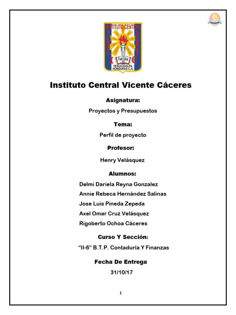 Instituto Central Vicente Cáceres | PDF | Business | Malteada