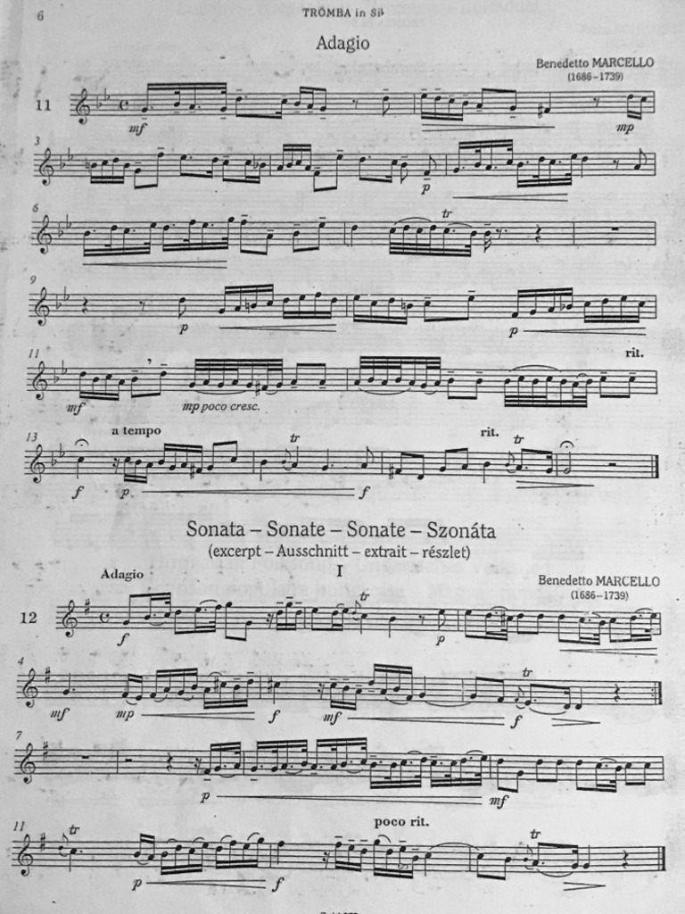 Marcello - Sonata - Trumpet | PDF