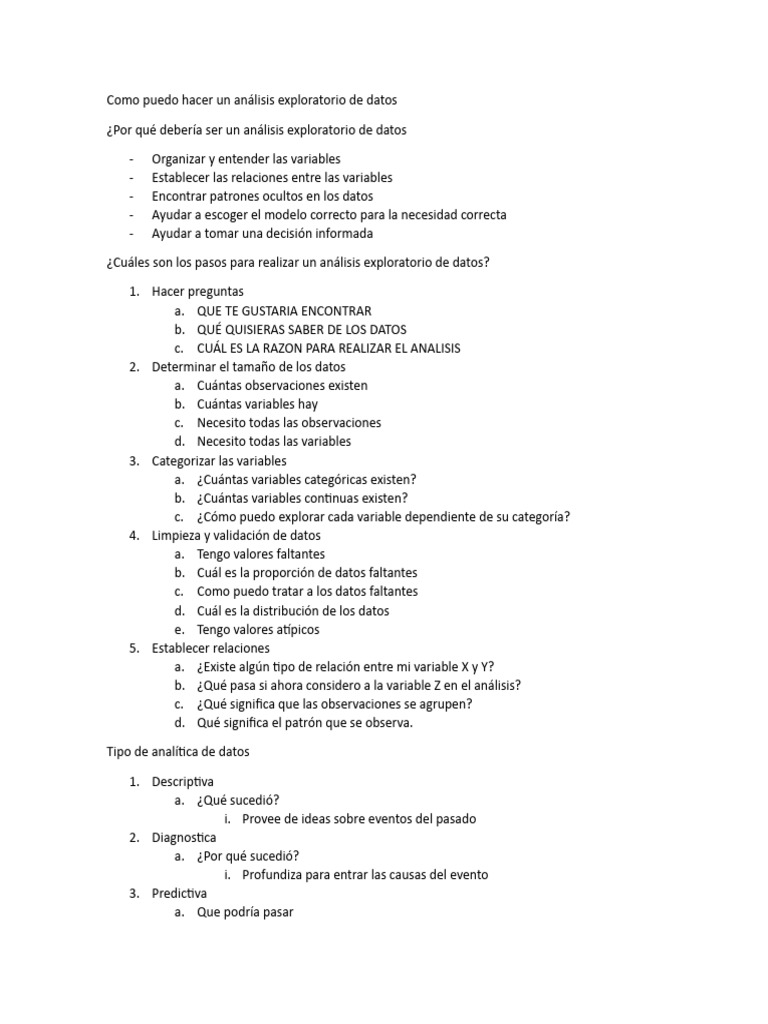 Guía para Análisis Exploratorio de Datos | PDF
