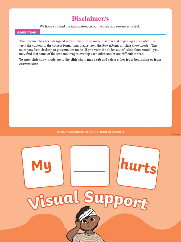 T S 4462 My Hurts Visual Support Powerpoint | PDF