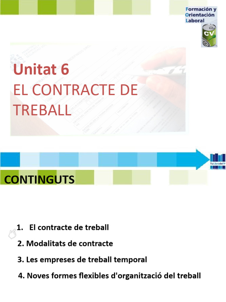Fol 6 El Contracte de Treball 2022 | PDF
