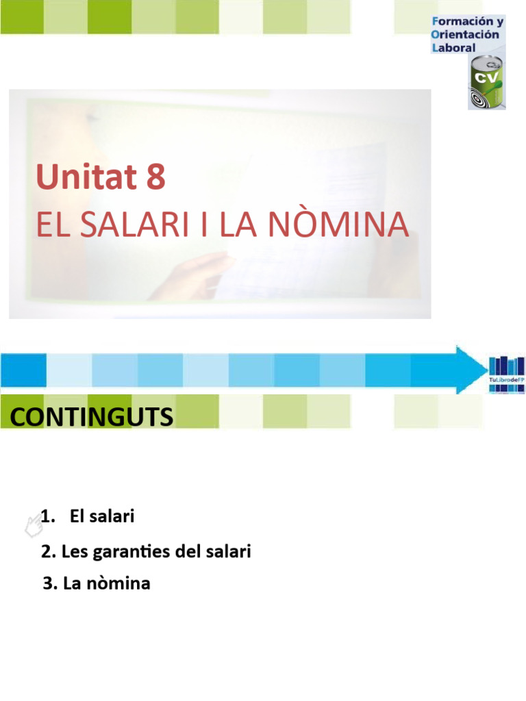 Fol 8 El Salari I La Nomina | PDF