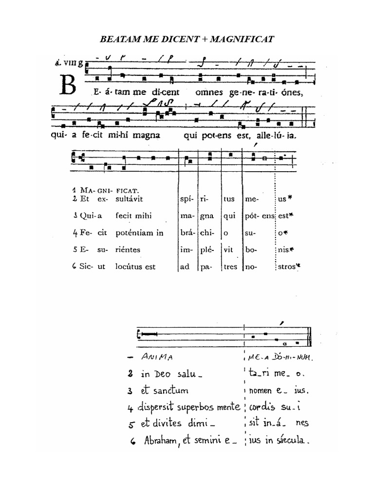 Beatam Me Dicent + Magnificat | PDF