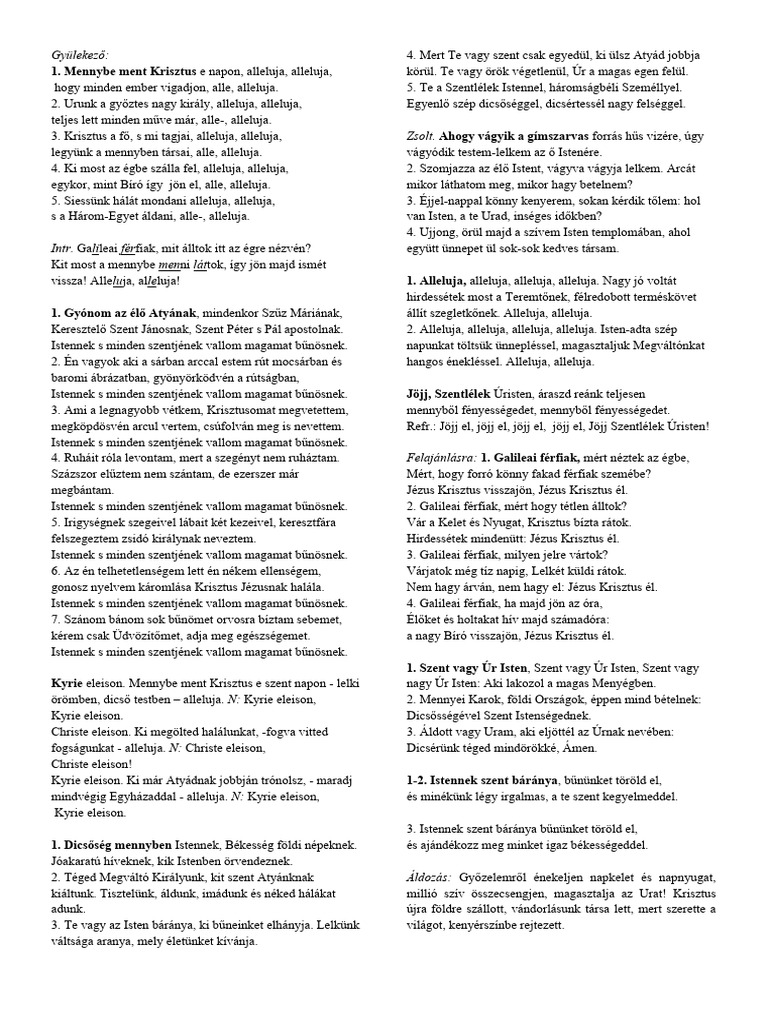 Ballagás 2022 Énekek | PDF