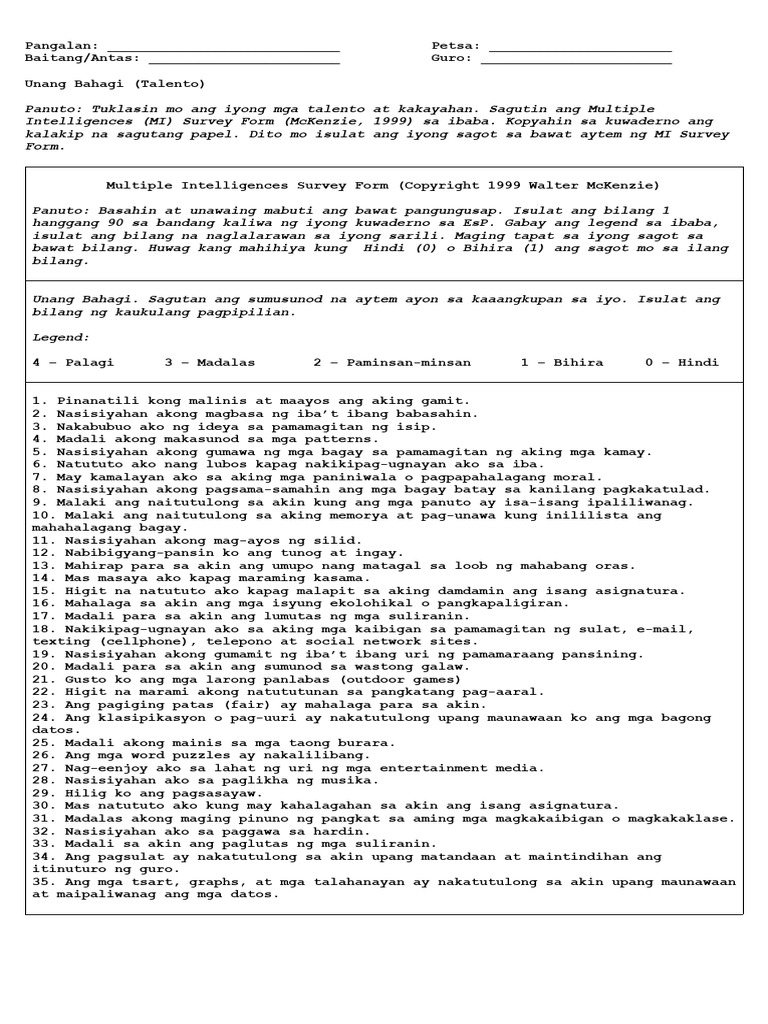 Modyul 13 Multiple Intelligence Sans | PDF
