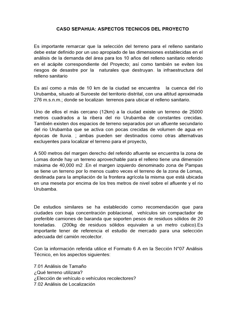 Caso Sepahua Aspectos Tecnicos 2023 | PDF