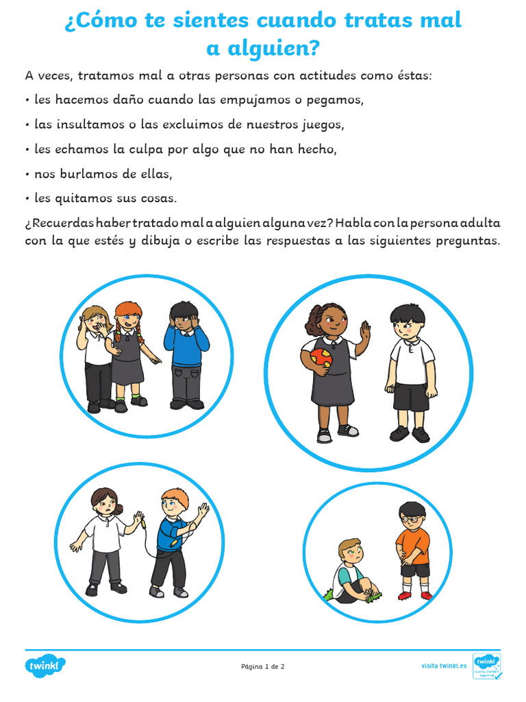 Cómo Te Sientes Cuando Tratas Mal A Alguien Pdf