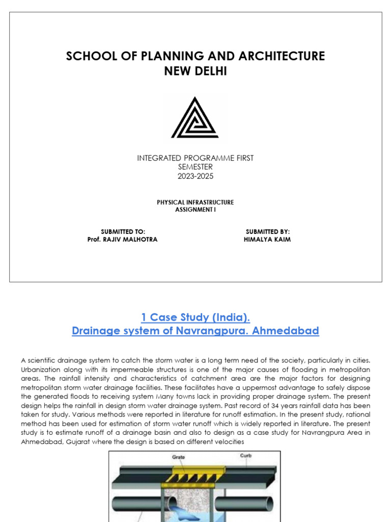 Navrangpura Drainage System Study | PDF | Home & Garden