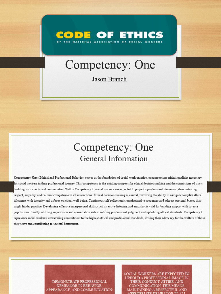 Competency 1 Powerpoint 1 | PDF | Psychotherapy | Social Work
