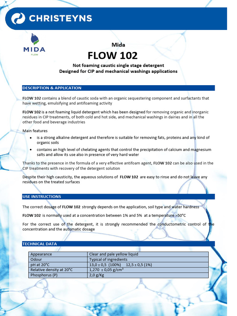 TDS Flow 102 - Rev June 2022 en | PDF