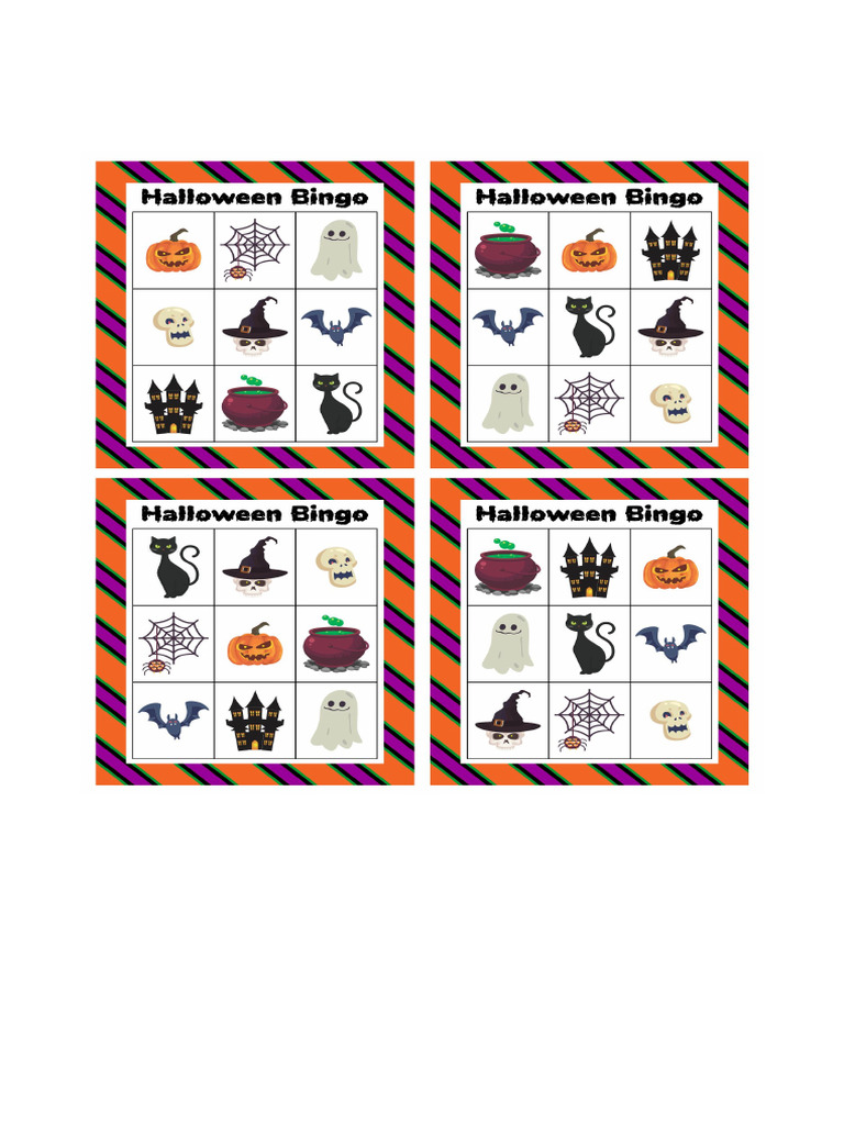 Halloween Bingo Printable Game Cards Templaten - 1890.jpg | PDF