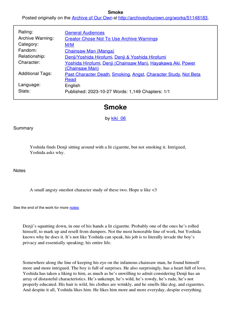 Smoke-1 Anf | PDF | Manga