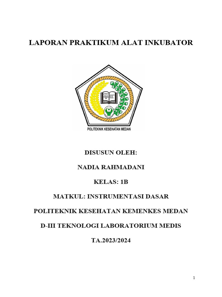 Laprak Instrumentasi Dasar Nadia Rahmadani Tk.1B | PDF