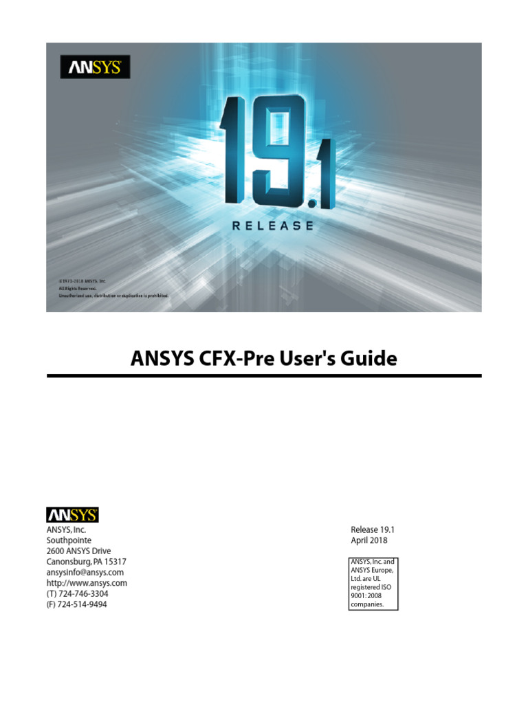 Ansys Cfx-Pre Users Guide | PDF | Keyboard Shortcut | Trademark
