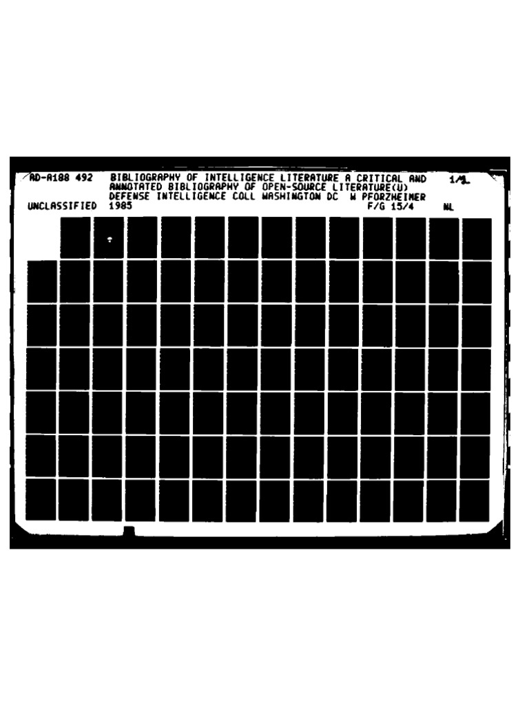 ADA188492 | PDF | Military Intelligence Collection | Espionage