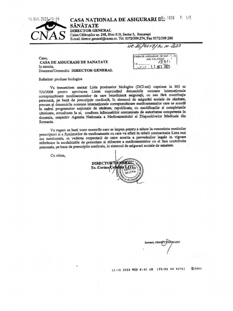 Lista Produse Biologice Oct.2023 | PDF
