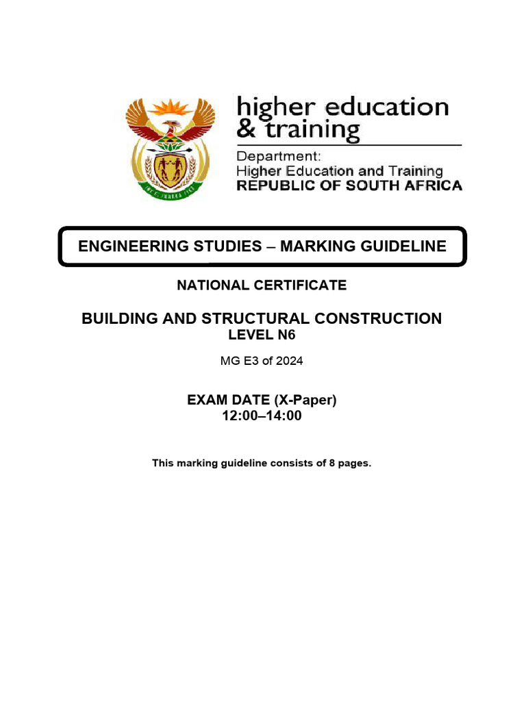 Building and Structural Construction N6 T1 2024 T2 | PDF | Mechanics ...