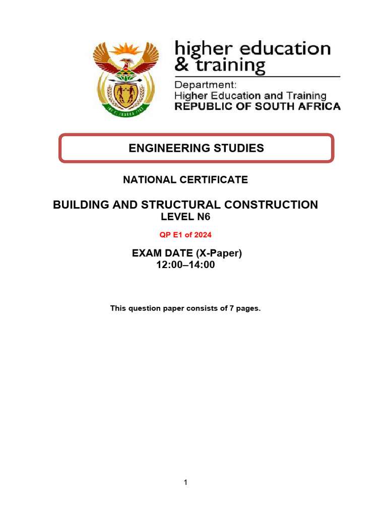 Building and Structural Constraction N6 | PDF