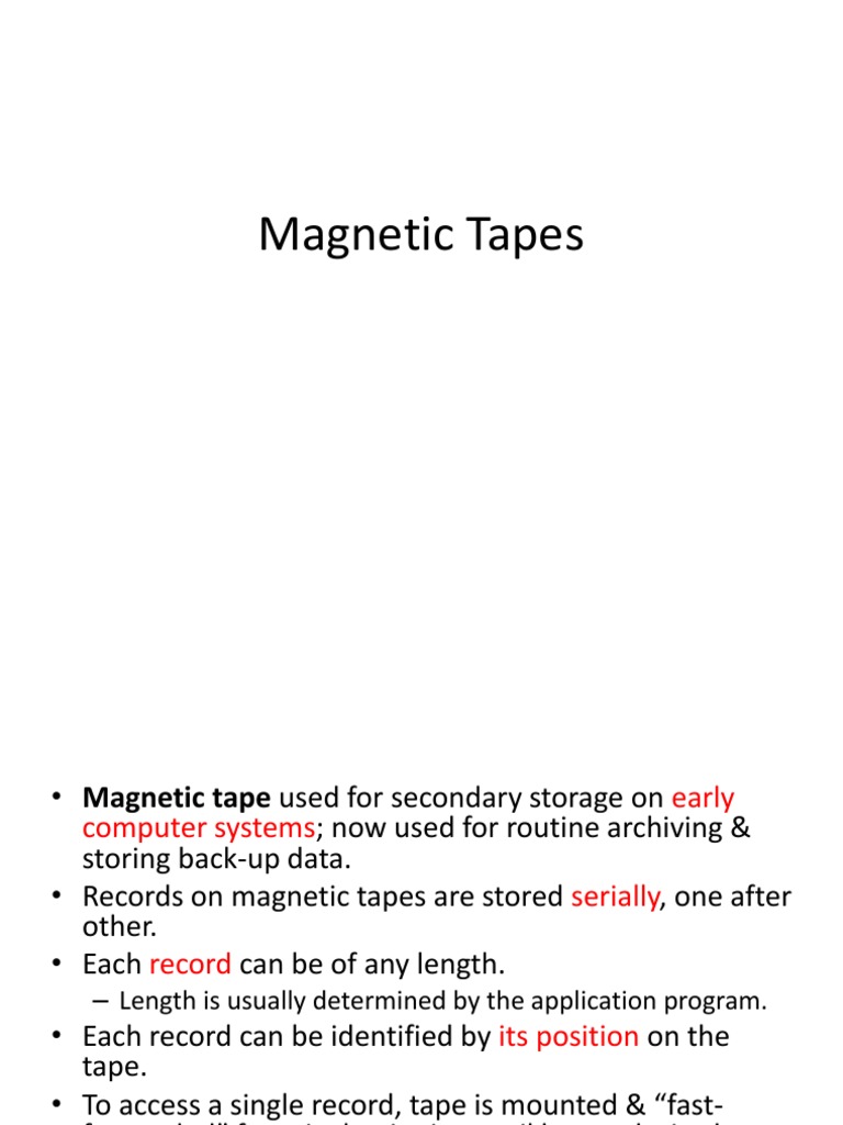 Magnetic Tapes | PDF | Computer Data Storage | Computer Engineering