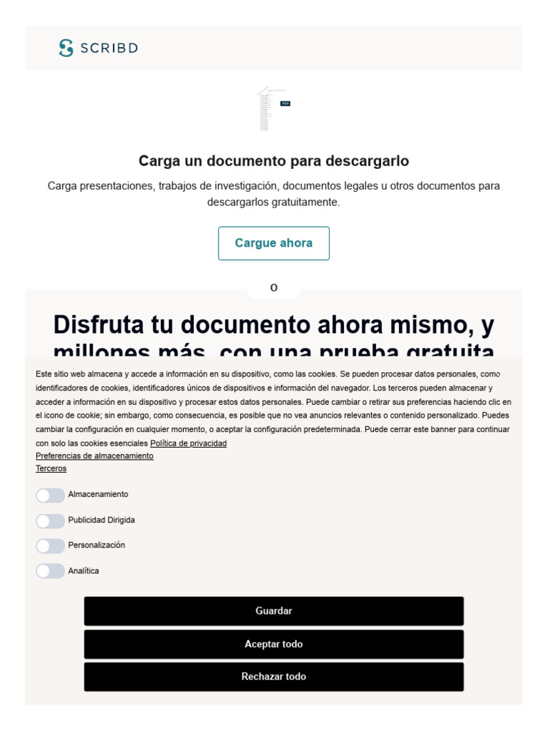 Descarga Documentos Gratis en Scribd | PDF | Cookie HTTP | Privacidad en internet