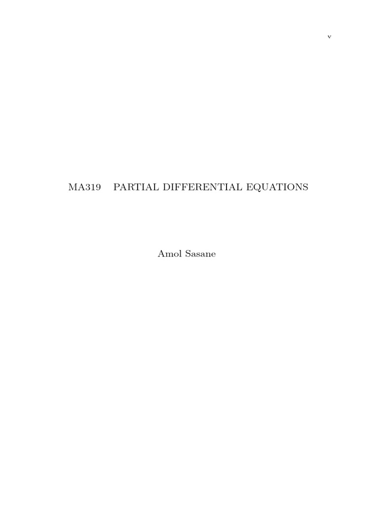 Overview of Partial Differential Equations | PDF | Science ...