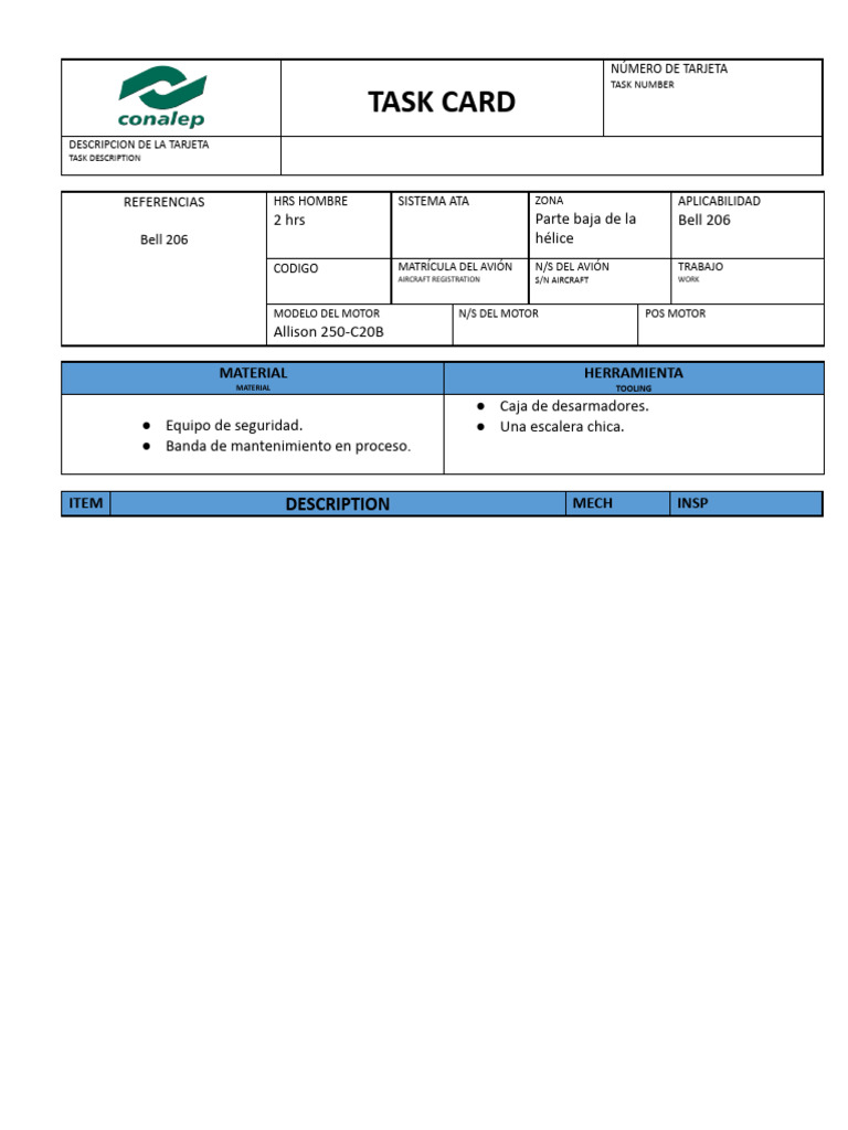 Task Card | PDF | Vehículos | Transporte