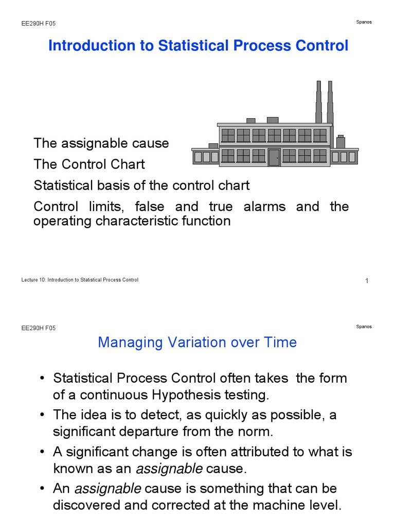 Introduction to Statistical Process Control | PDF