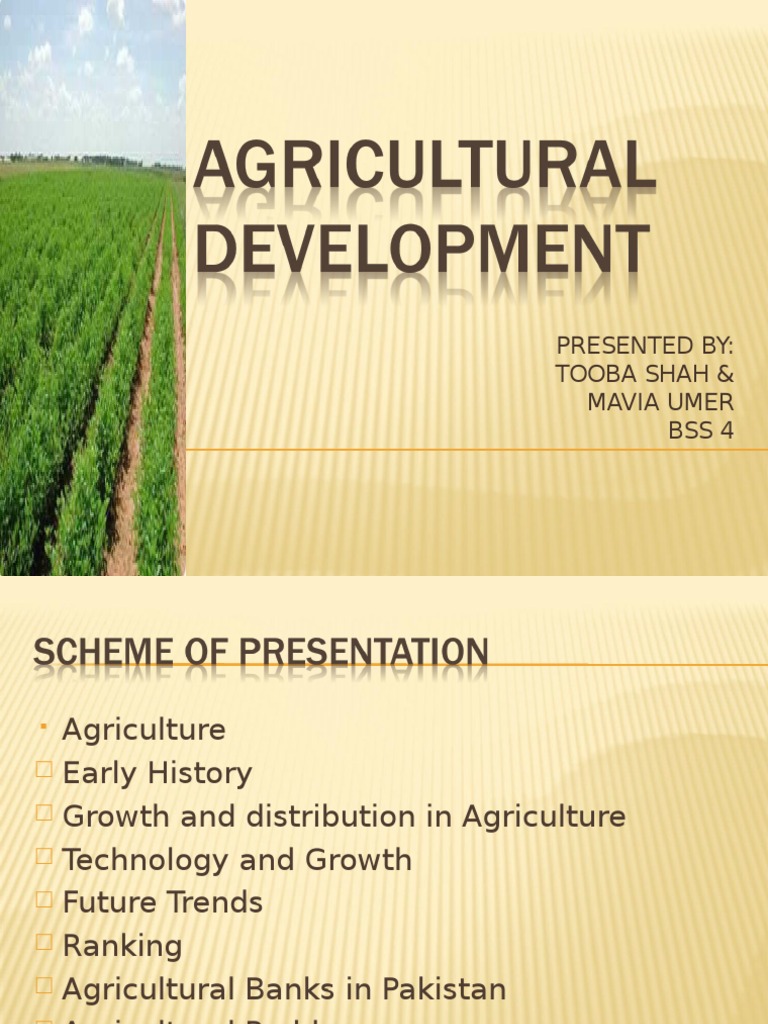 Agricultural Development | PDF | Agriculture | Pakistan