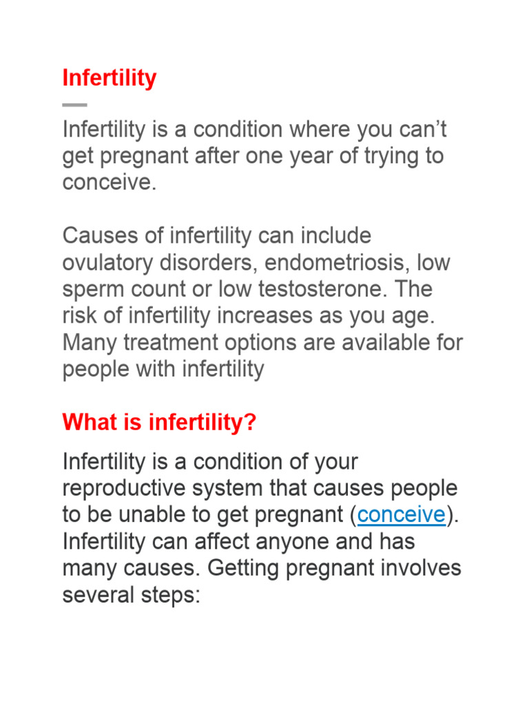 Infertility | PDF