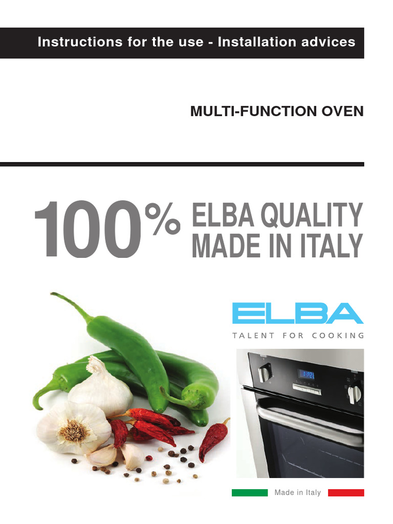 Elba Elio Giant Instruction Manual 140 E95 MF | PDF | Mains Electricity | Ac Power Plugs And Sockets