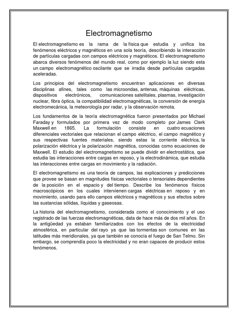 Electromagnetismo | PDF | Electromagnetismo | Electricidad