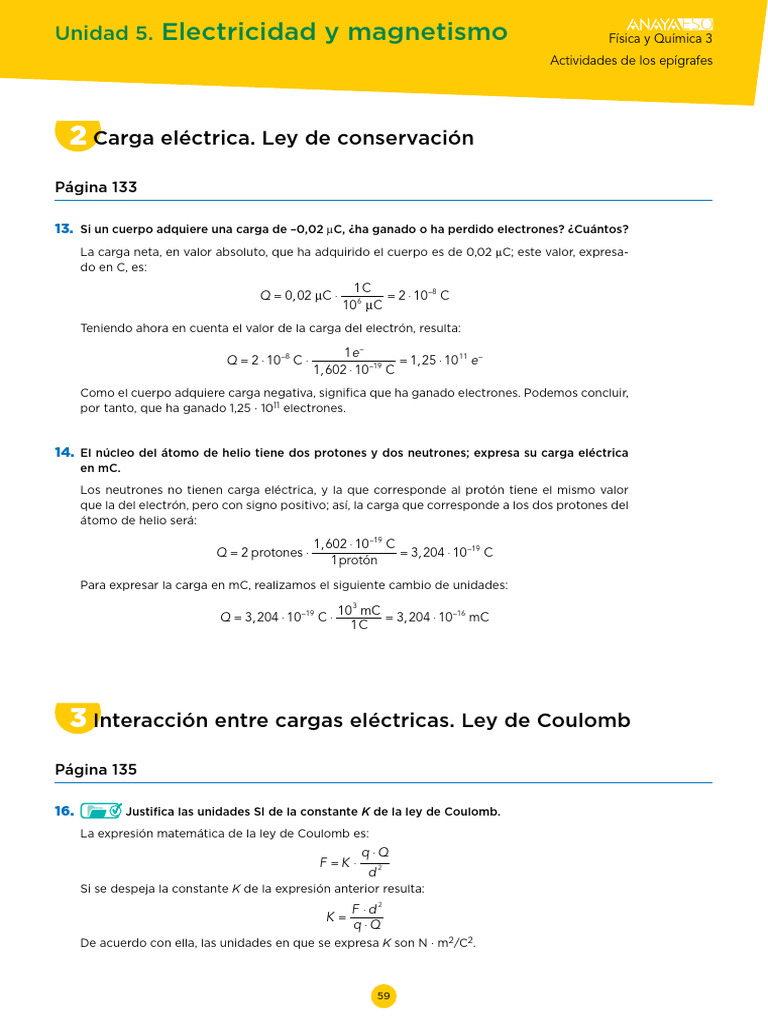 Unidad 5 Electricidad y Magnetismo | PDF