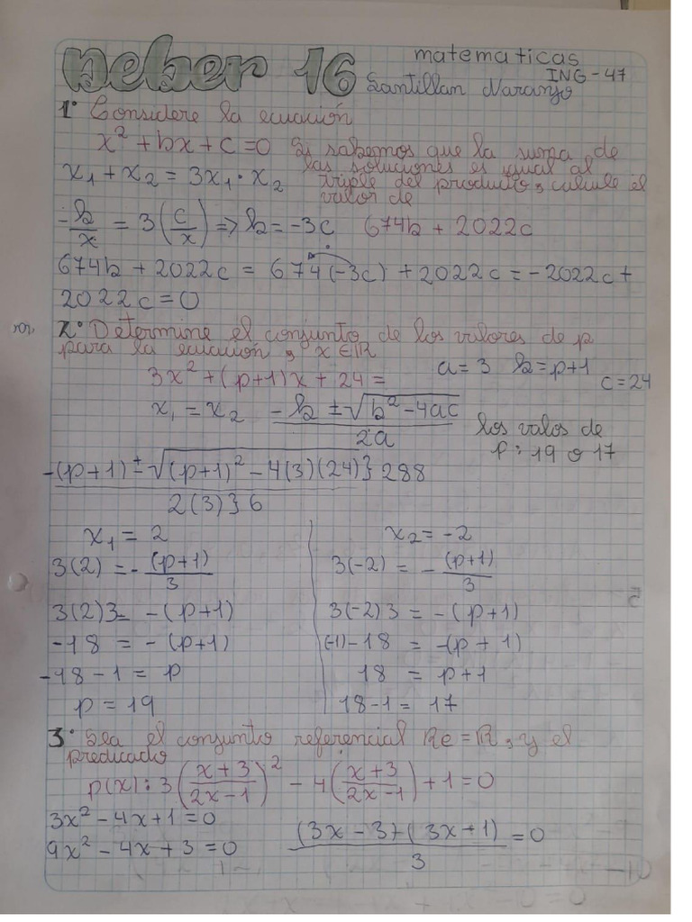 Deber 16 de Matematicas | PDF