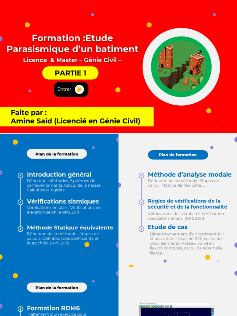 Formation en étude parasismique | PDF | Génie parasismique ...