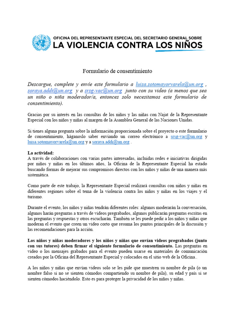 Consent Form Spanish | PDF