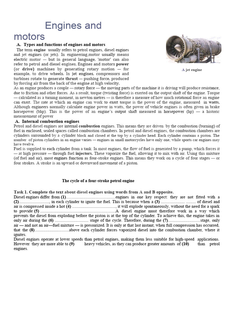 Engines Word | PDF | Engines | Internal Combustion Engine