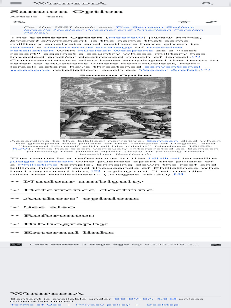 Understanding the Samson Option | PDF