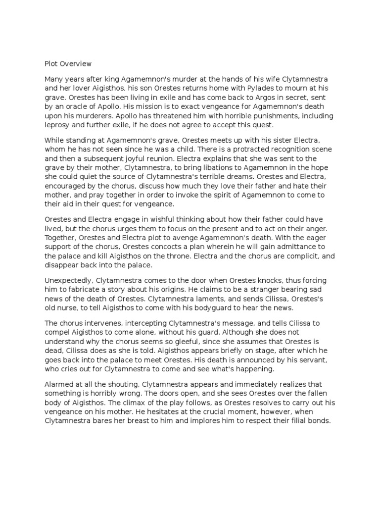 The Libation Bearers - Aeschylus | PDF | Oresteia | Clytemnestra
