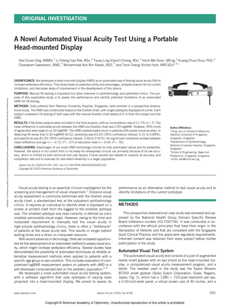 A Novel Automated Visual Acuity Test Using A Portable Head-Mounted ...