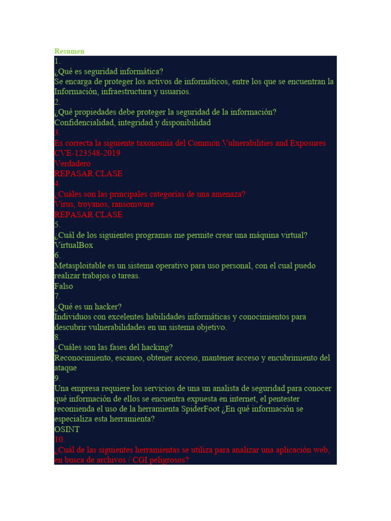 Fases del Hacking y Seguridad Informática | PDF | Vulnerabilidad ...
