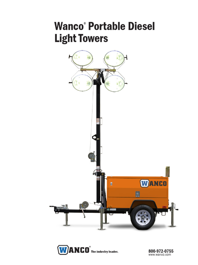 Wanco WLTC4 Brochure WancoLightTowerDiesel | PDF | Engines | Diesel Engine
