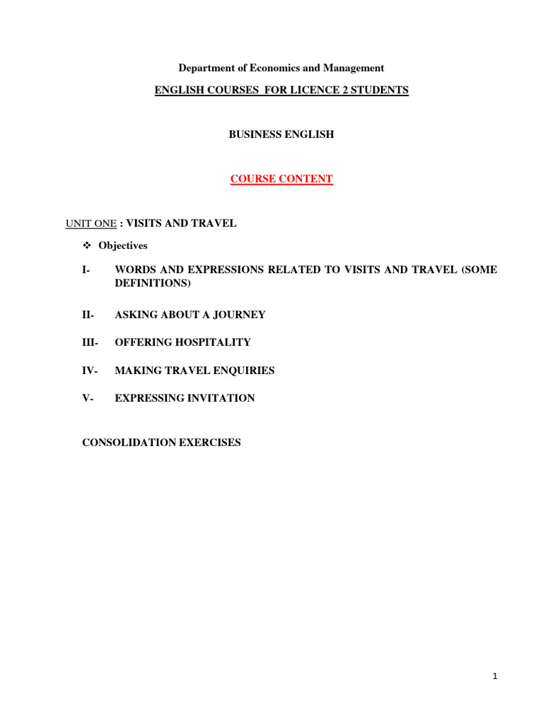 Business English: Travel & Hospitality Skills | PDF | Career & Growth ...