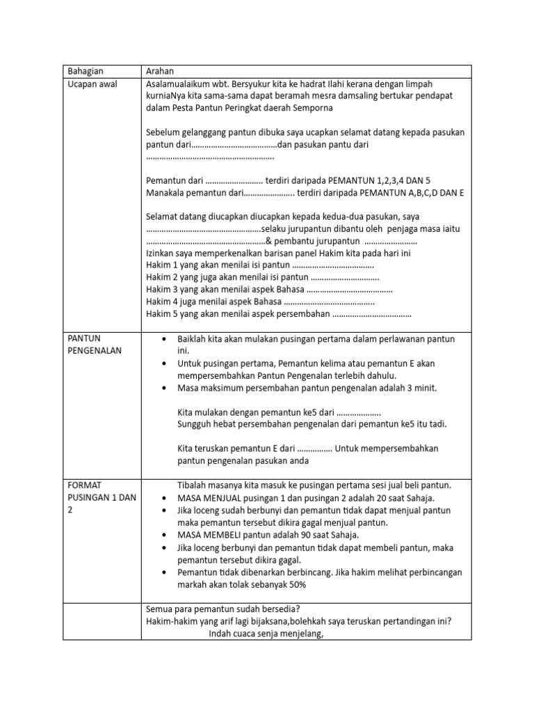 Teks Juru Pantun | PDF