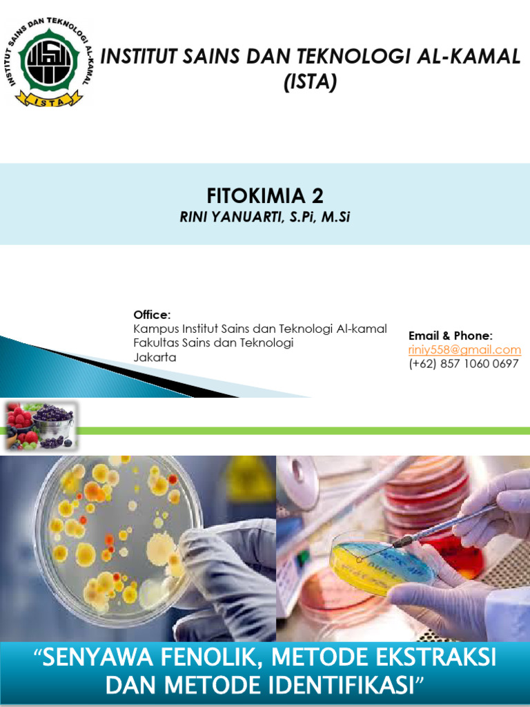 Metode Ekstraksi dan Identifikasi Senyawa Fenolik | PDF | Kesehatan ...