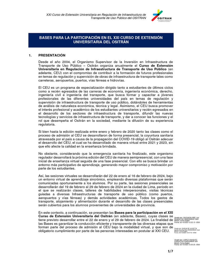 Anx Anx Bases Del Ceu 2024 | PDF | Infraestructura | Transporte