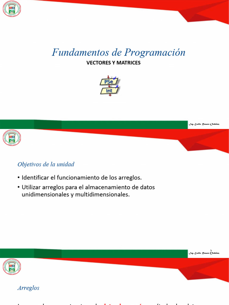 Vectores Matrices | PDF | Programación de computadoras | Datos